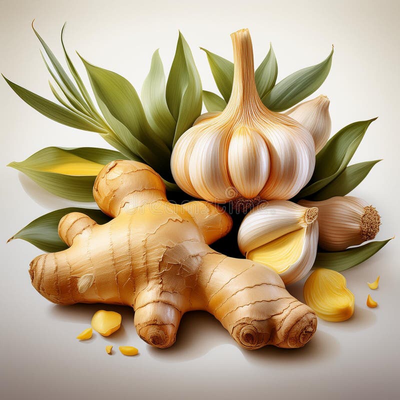 Design a Stylized, Abstract Representation of Ginger and Garlic ...