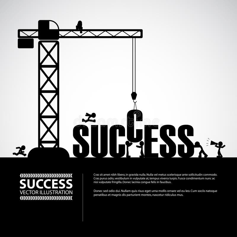 Design Success Building Concept, Vector Illustration. Stock Vector ...