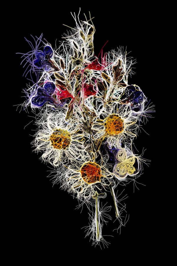 Abstract Flower Bouquet, Design Suitable for Digital Printing Stock ...