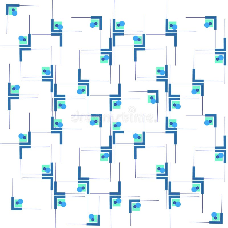 Repeated Pattern with Lines and Shapes, Design Suitable for Digital ...