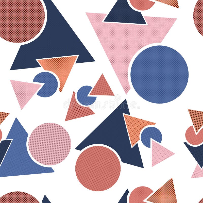 Repeated Vector Pattern with Geometric Shapes, Design Suitable for ...