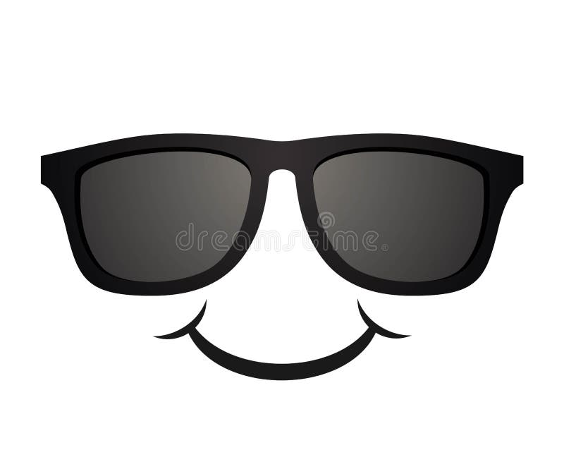 Design of Sunglasses Happy Face Stock Vector - Illustration of smile ...
