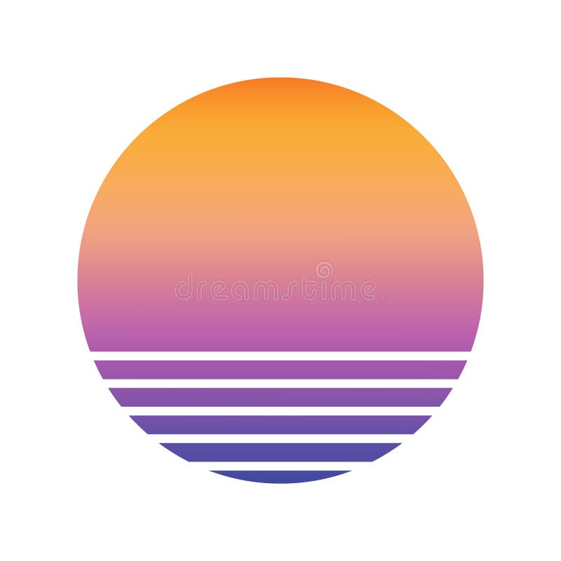 Design of Sunset Striped Backdrop. Stock Vector - Illustration of ...