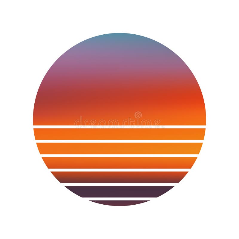 Design of Sunset Striped Background. Stock Vector - Illustration of ...