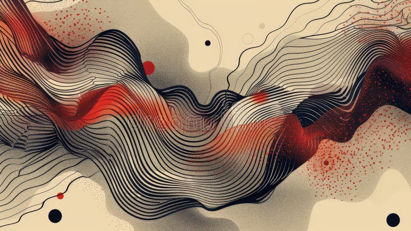 The Flow of Shadows and Illumination Stock Illustration - Illustration ...