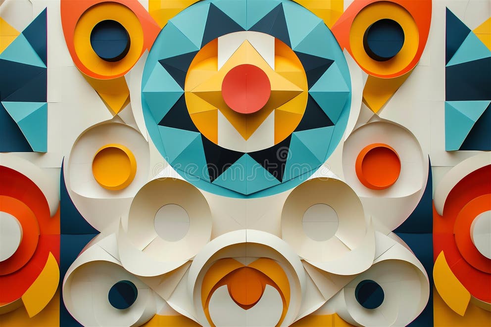 Design a Symmetrical Paper Cut Pattern Featuring a Combination of ...