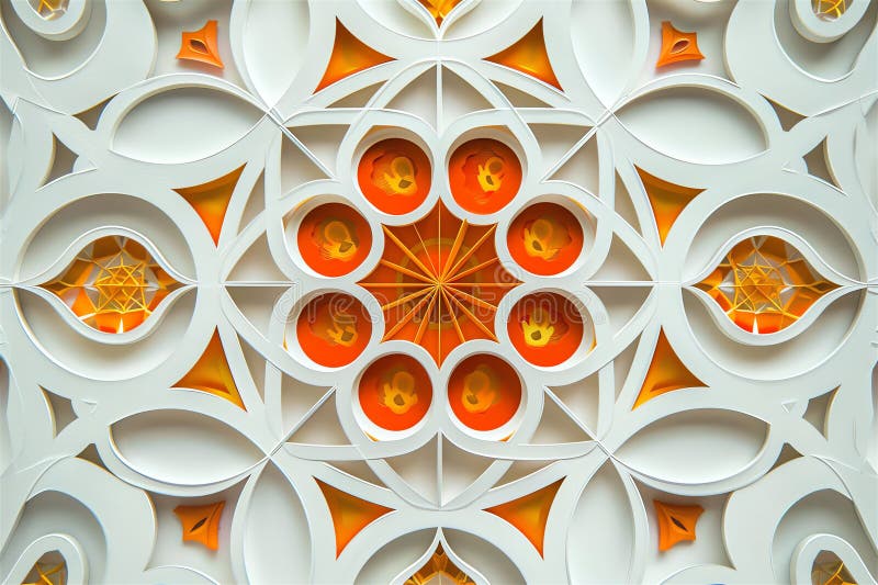 Design a Symmetrical Paper Cut Pattern Featuring a Combination of ...