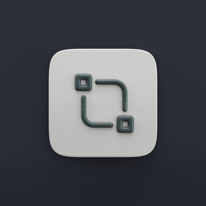 Design System 3d Icon, Outilne Design and Development Icon in Grey ...