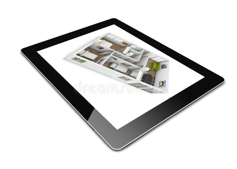 Design on a tablet stock illustration. Illustration of computer - 51791052
