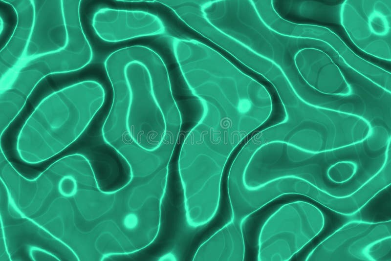 Design Teal, Sea-green Pattern with Fluent Curves Digitally Made ...