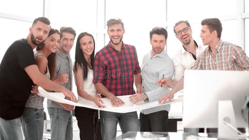 Design Team Begins Work on a New Project Stock Image - Image of indoors ...