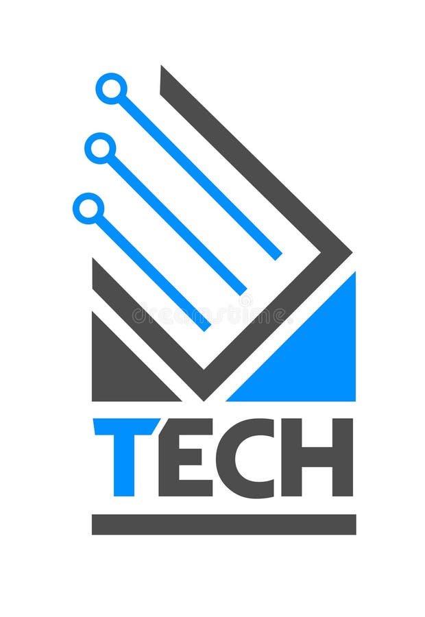 Tech Symbol on White Background Stock Vector - Illustration of symbol ...