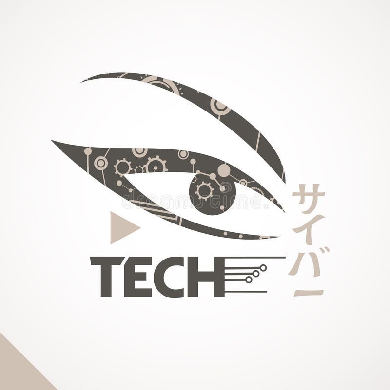 Tech Symbol on White Background Stock Vector - Illustration of symbol ...