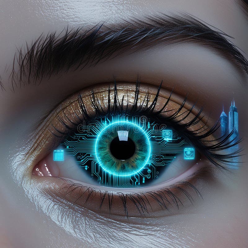 Design Technology System in Eyes Stock Image - Image of technology ...