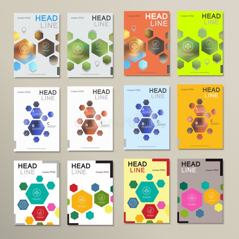 Design Template Abstract Hexagonal Shapes Stock Vector - Illustration ...