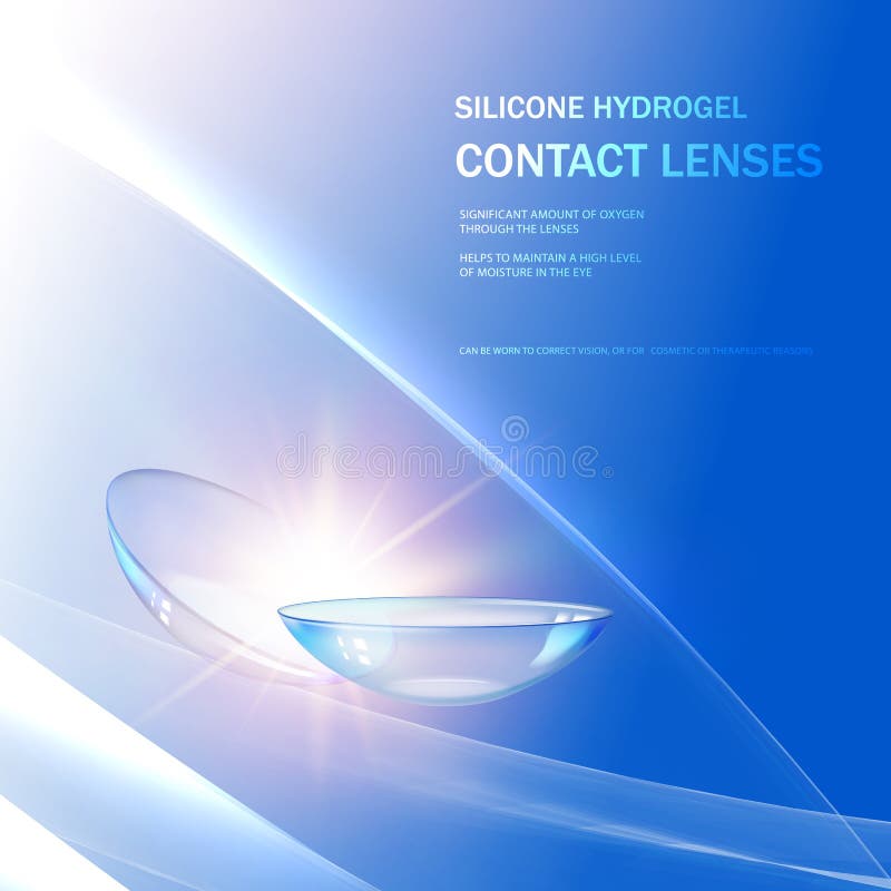 Design Template Box Contact Lens. Stock Vector - Illustration of poster ...