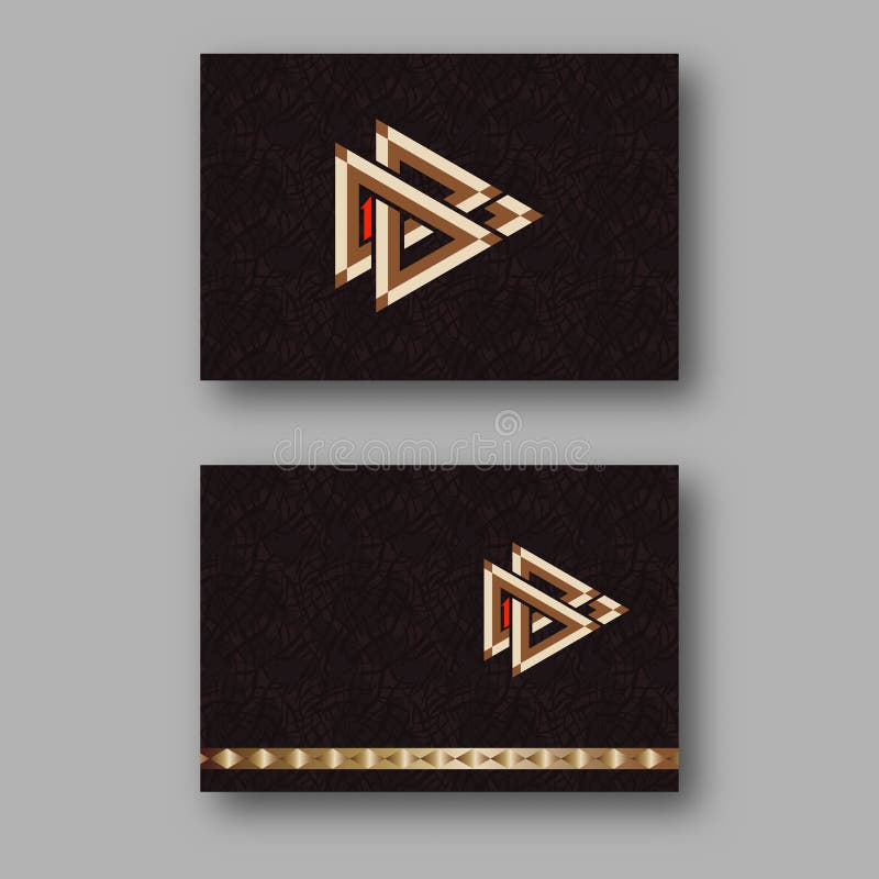 Design Template Business Card with Geometric Logo of Interlocking ...