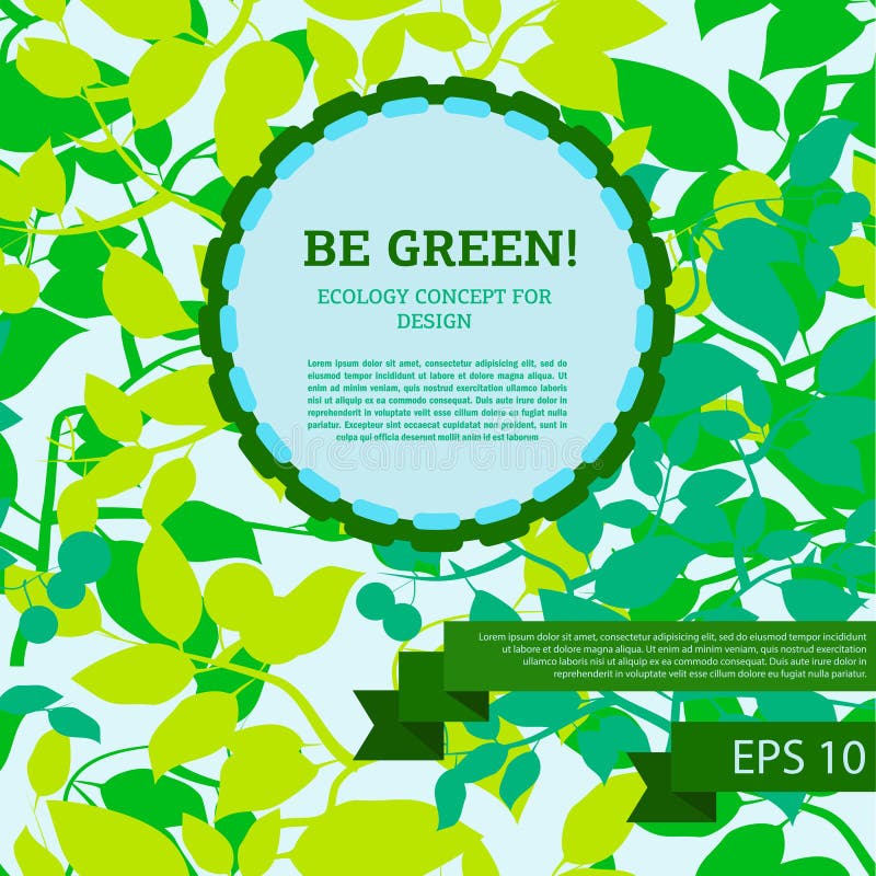 Design Template for Ecological Banner Stock Vector - Illustration of ...