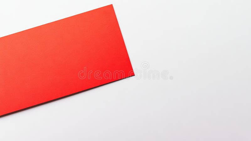Design Template Including a Red Card Mockup Set Against an Isolated ...