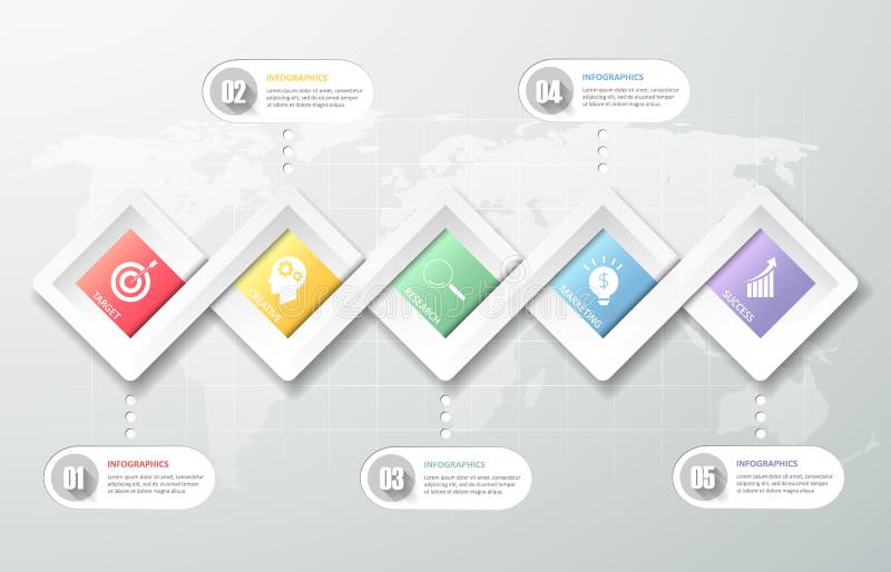 Design Template Infographic 6 Options, Business Concept Infographic ...