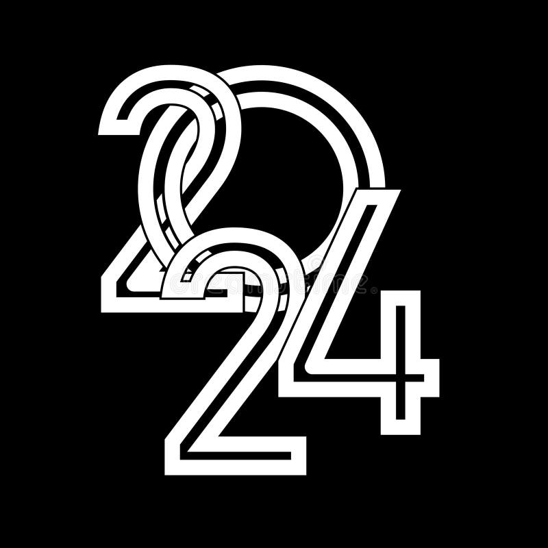 The Design Template of the 2024 Issue. Text Logo Design. Stock Vector ...