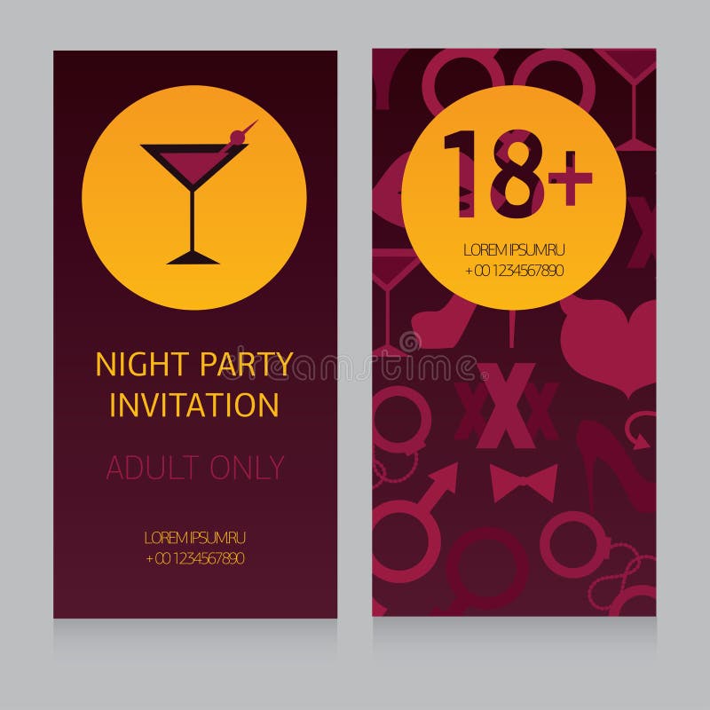 Design Template for Night Party Invitation Stock Vector - Illustration ...