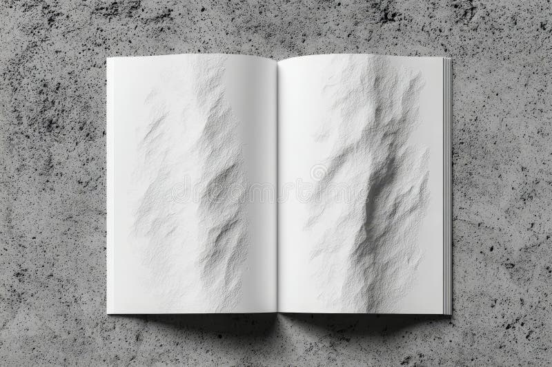 A Design Template with an Open Book, Its Pages Turned and Realistic ...