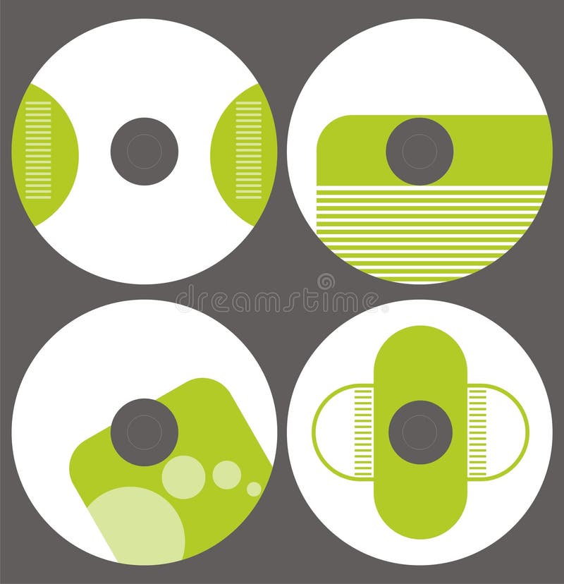 Design Template. Set Cd on Vector Stock Vector - Illustration of disc ...