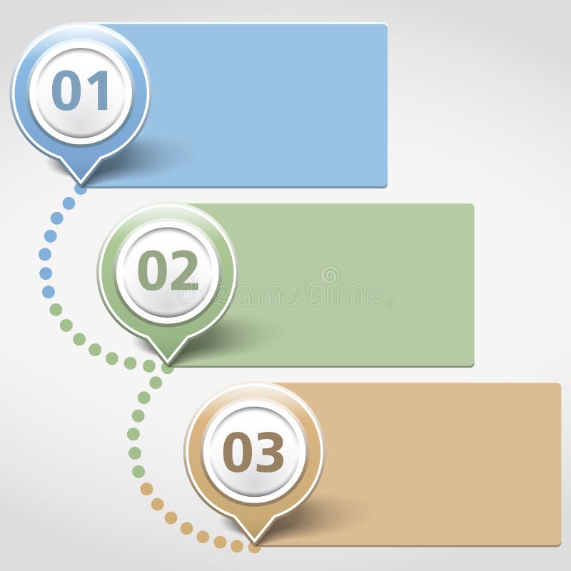 Design Template with Three Banners Stock Vector - Illustration of blank ...