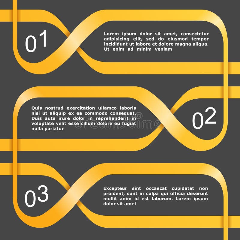 Design Template with Three Elements Stock Vector - Illustration of ...