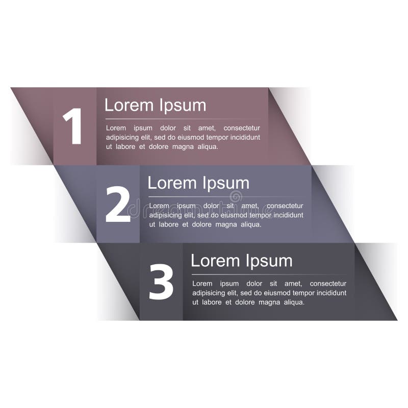 Design Template Wth Three Elements Stock Vector - Illustration of ...