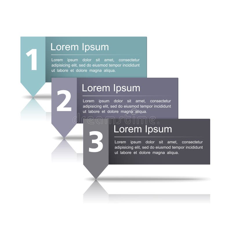 Design Template Wth Three Elements Stock Vector - Illustration of ...