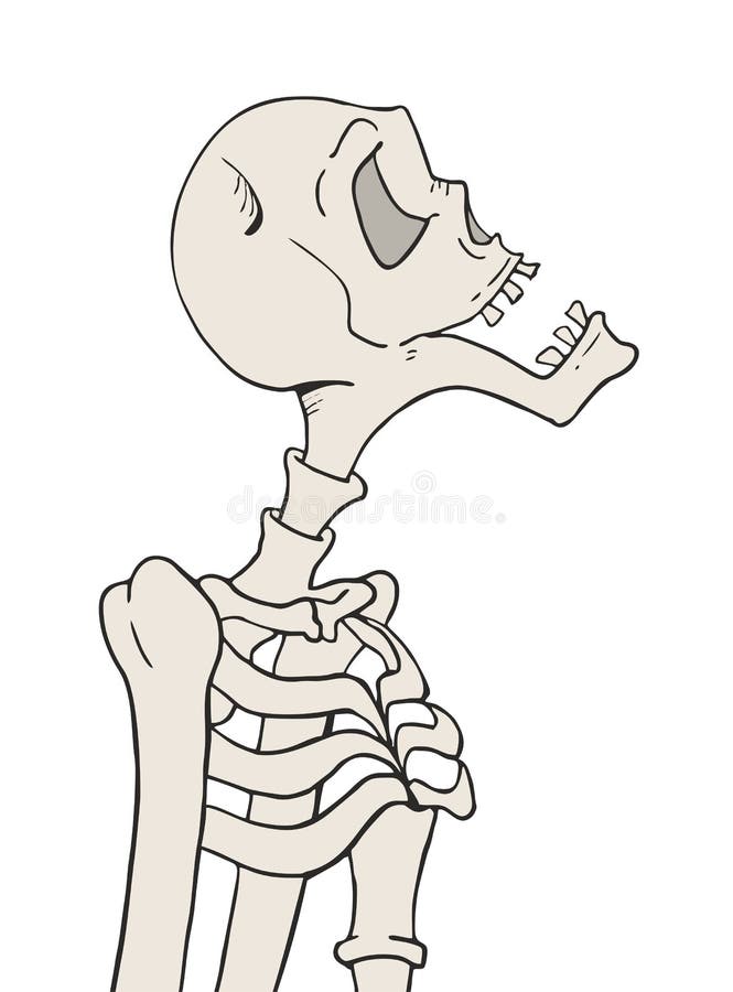 Design of Terrifying Skeleton Draw Stock Vector - Illustration of ...