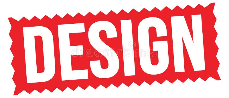 DESIGN Text Written on Red Stamp Sign Stock Illustration - Illustration ...