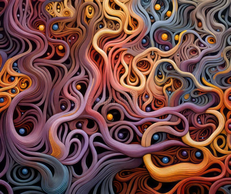 Design Texture from Neural Pattern, Creative Design Stock Illustration ...