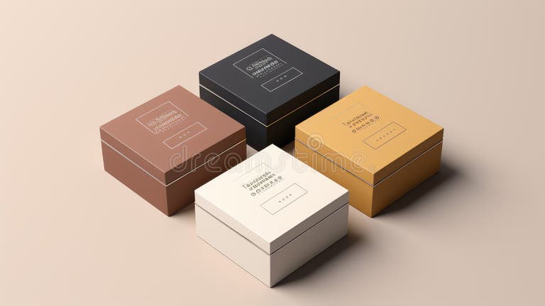 Design Thin Square Box 3d Mockup Stock Illustration - Illustration of ...