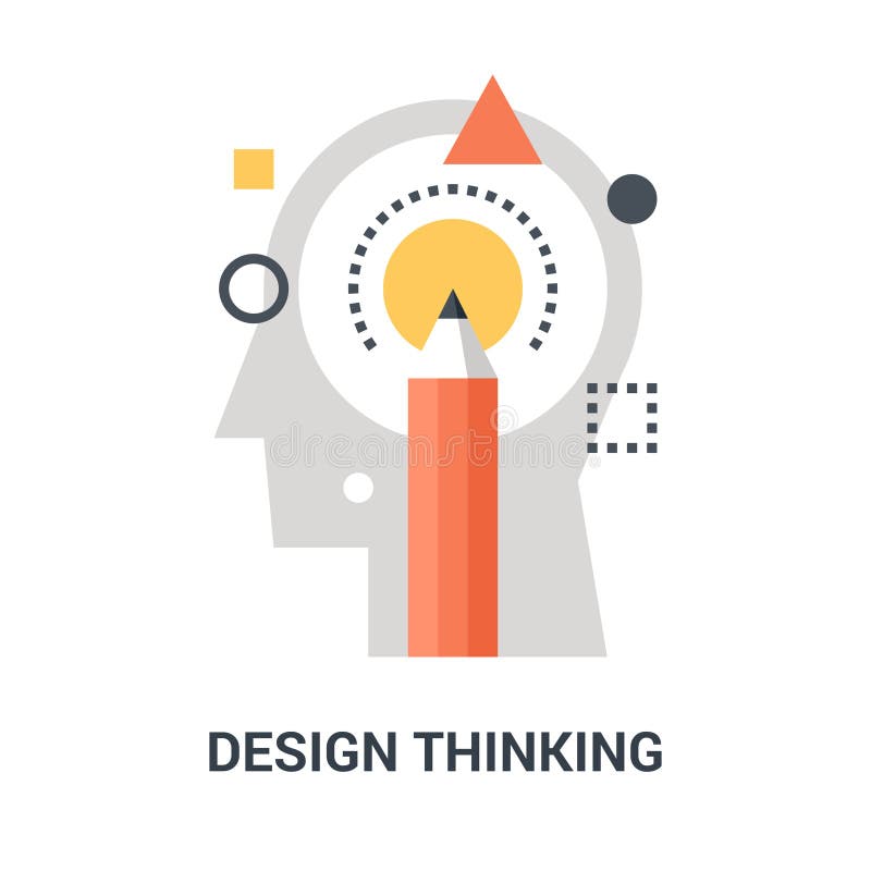 Design Thinking Icon Concept Stock Illustration - Illustration of ...
