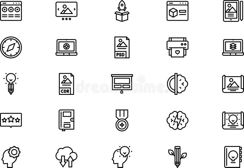 Design Thinking Icons Collection is a Vector Illustration with Editable ...