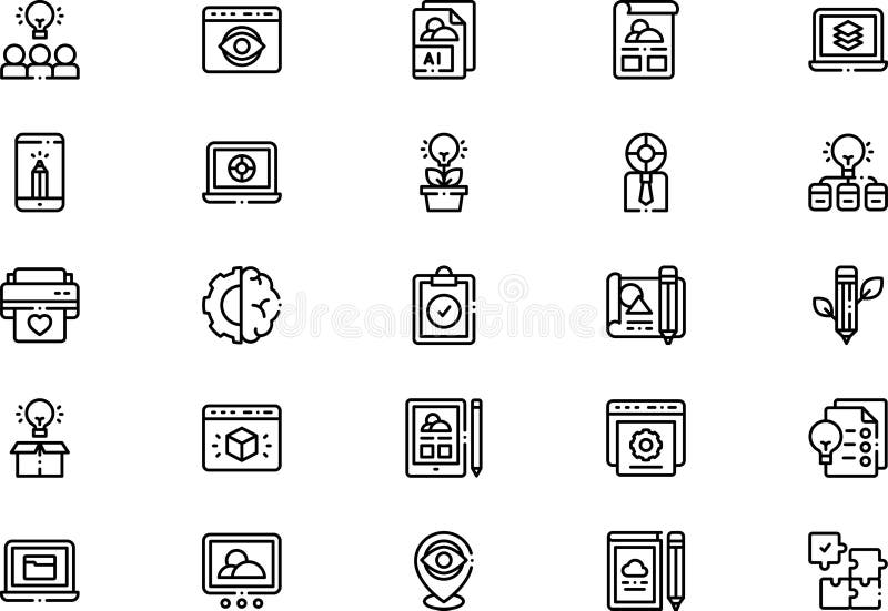 Design Thinking Icons Collection is a Vector Illustration with Editable ...