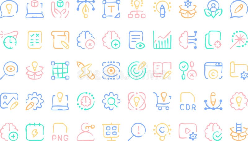 Design Thinking Icons High-Quality Vector Icons Collection with ...