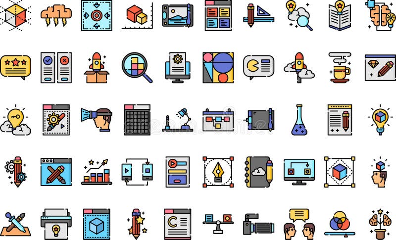 Design Thinking Icons High-Quality Vector Icons Collection with ...