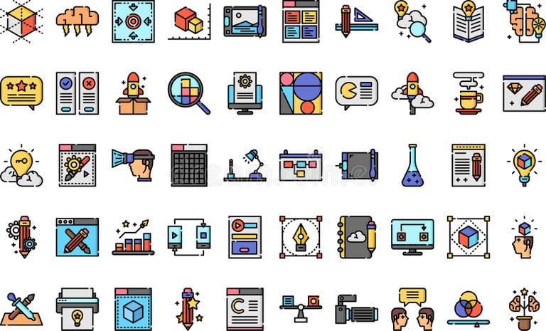 Design Thinking Icons High-Quality Vector Icons Collection with ...