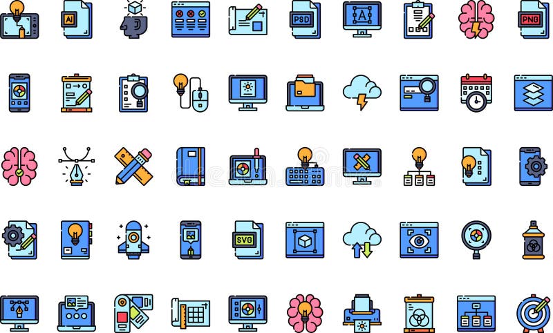 Design Thinking Icons High-Quality Vector Icons Collection with ...