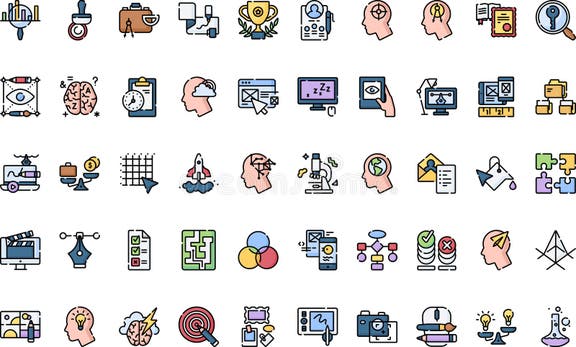 Design Thinking Icons High-Quality Vector Icons Collection with ...