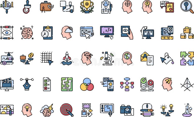 Design Thinking Icons High-Quality Vector Icons Collection with ...