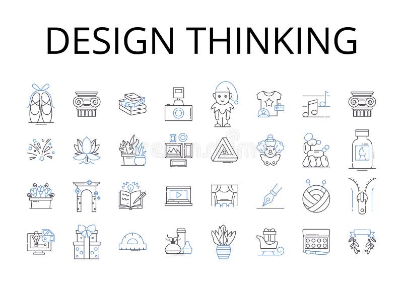 Design Thinking Line Icons Collection. Creative Process, Strategic ...