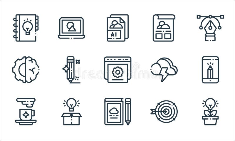 Vector Light Bulb and Brain Icon Stock Vector - Illustration of ...