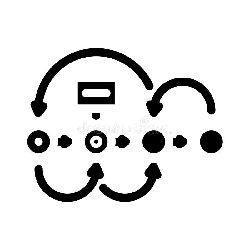 Design Thinking Ux Ui Glyph Icon Vector Illustration Stock Vector ...