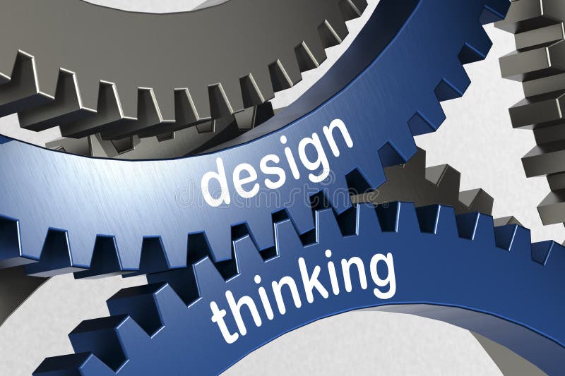 Design Thinking Word on the Metal Gear Stock Illustration ...