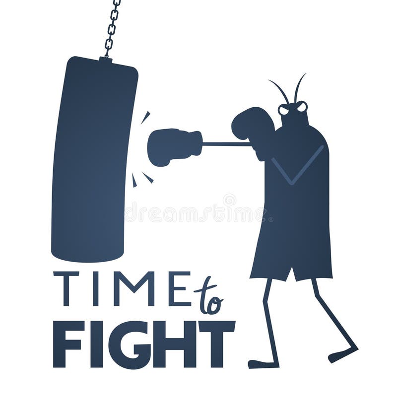 Design of Time To Fight Message Stock Vector - Illustration of training ...
